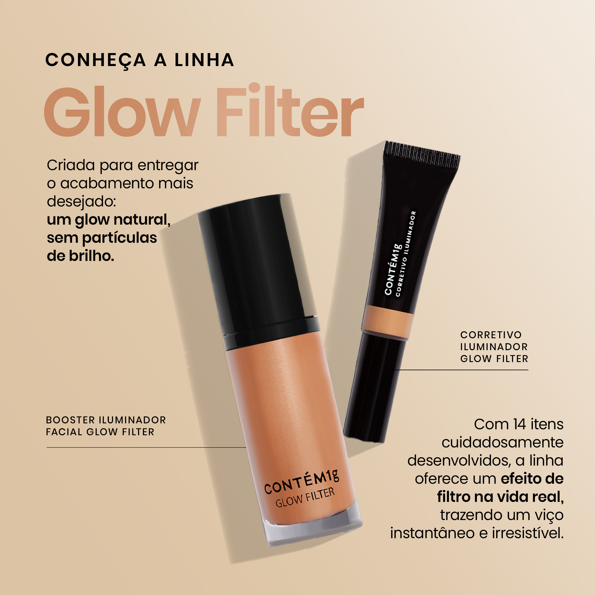 Booster Iluminador Facial Glow Filter – Contém1g